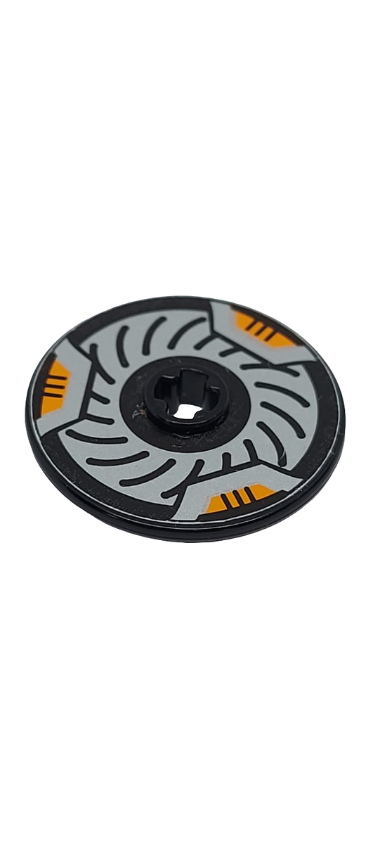 3x3 Technik Scheibe beklebt with Disk Brake Orange Caliper Pattern (St ...
