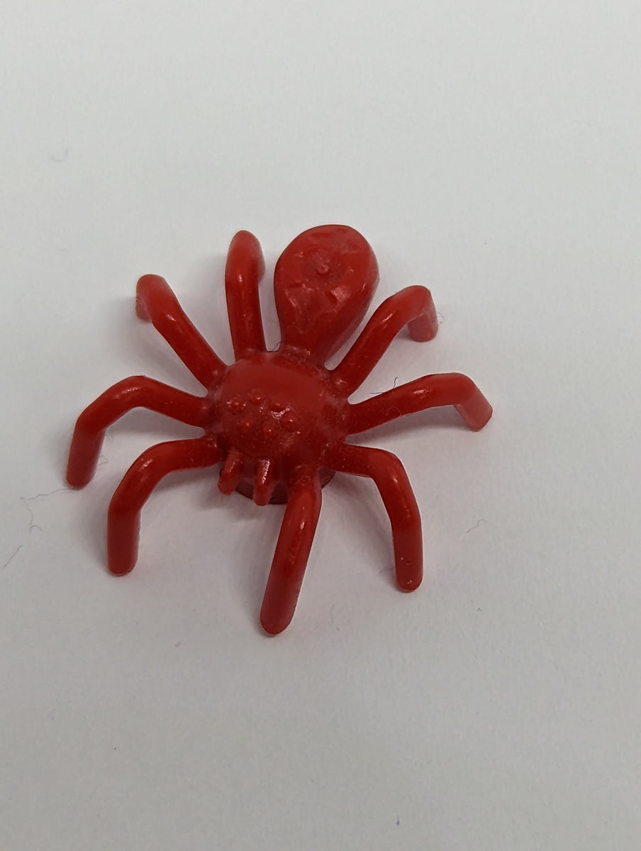 Tier Spinne mit länglichem Körper rot red – Steinebutzi